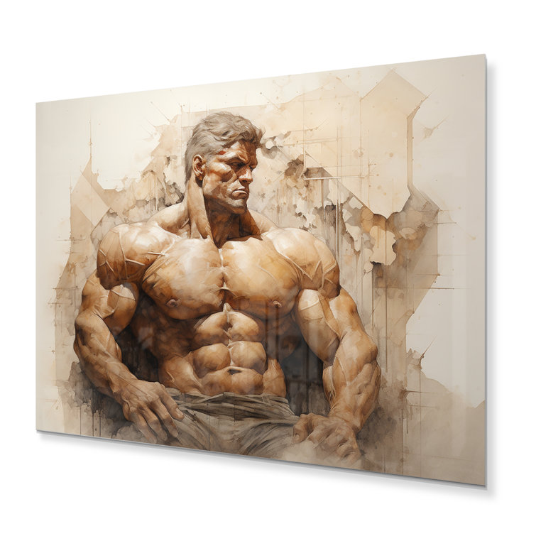 Bungalow Rose Bodybuilding Eternal Strength I On Metal Print | Wayfair