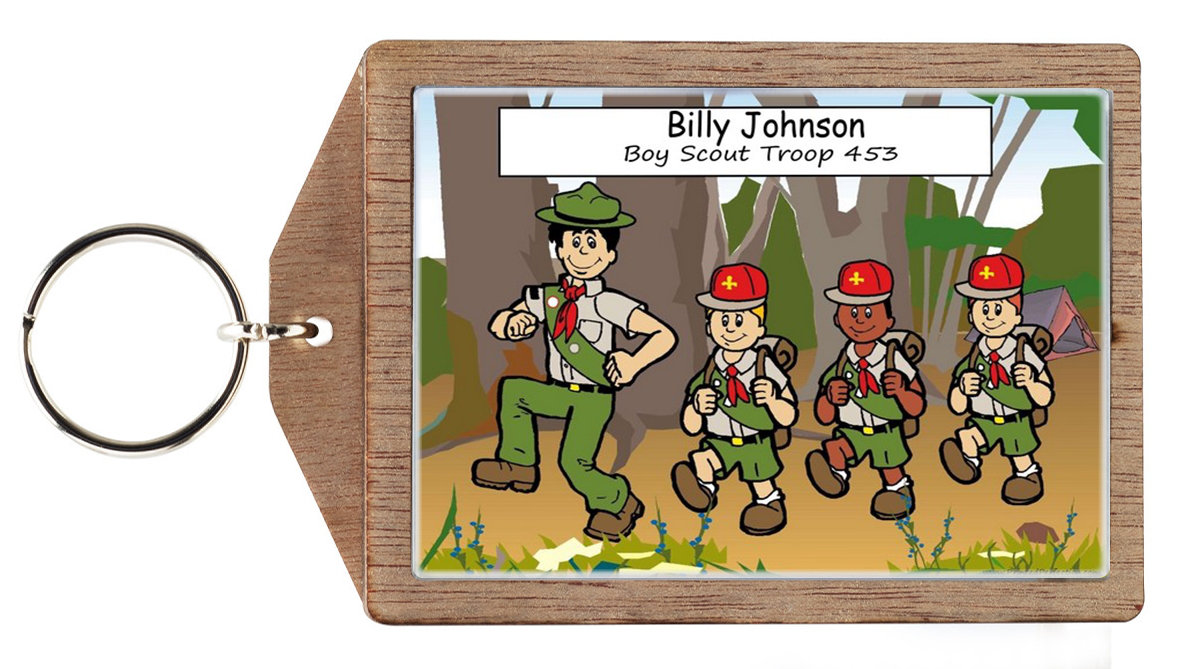 Printed Perfection Personalized Boy Scout Key Chain | Wayfair