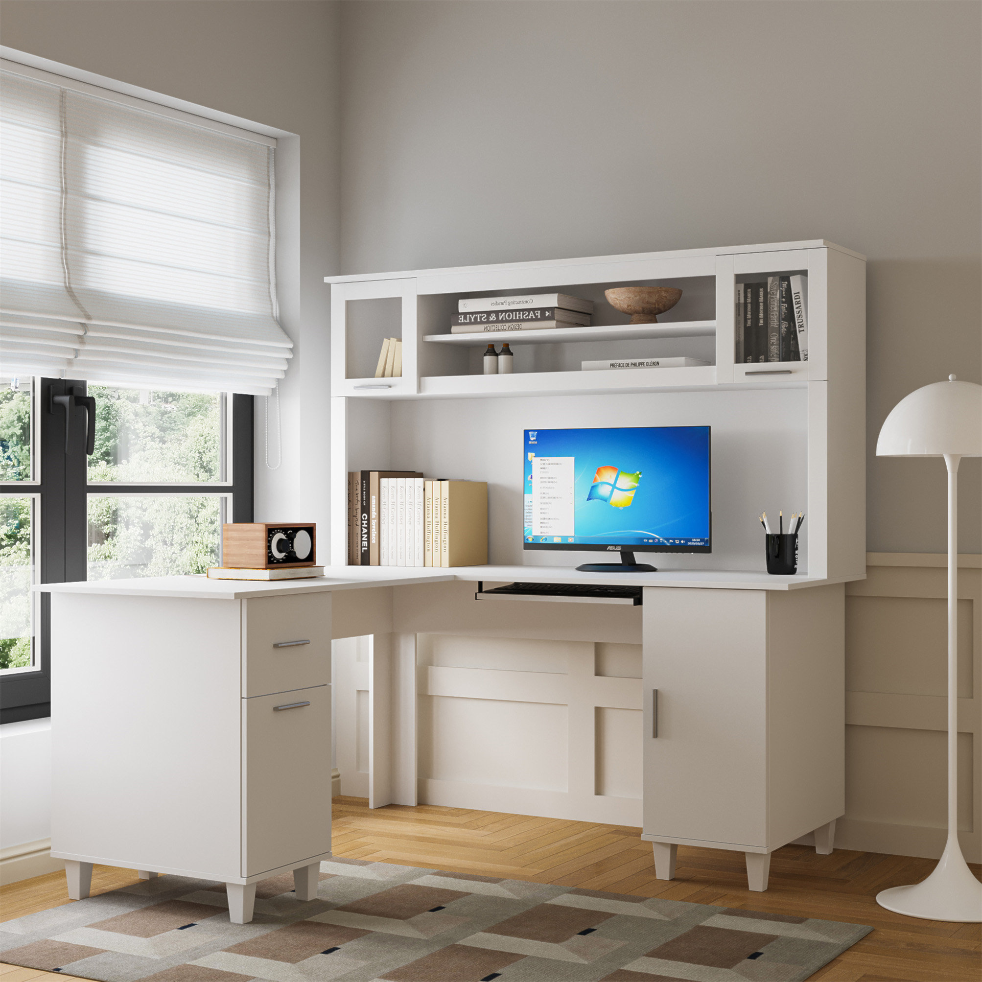 Latitude Run® Versatile Home Office Computer Desk With Ample Storage ...