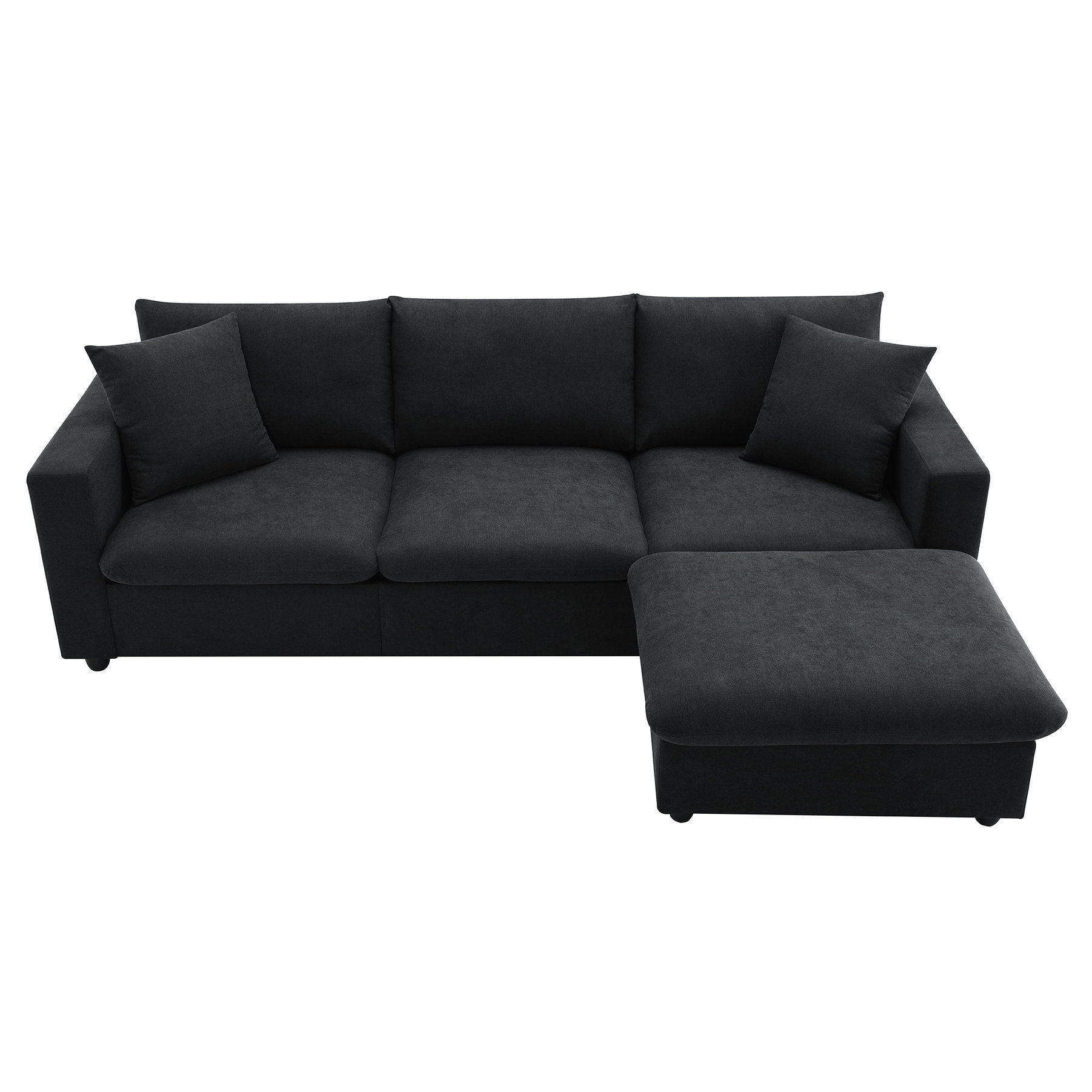 Latitude Run® L-shaped With Convertible And Wide Seat Cushions, 4 ...