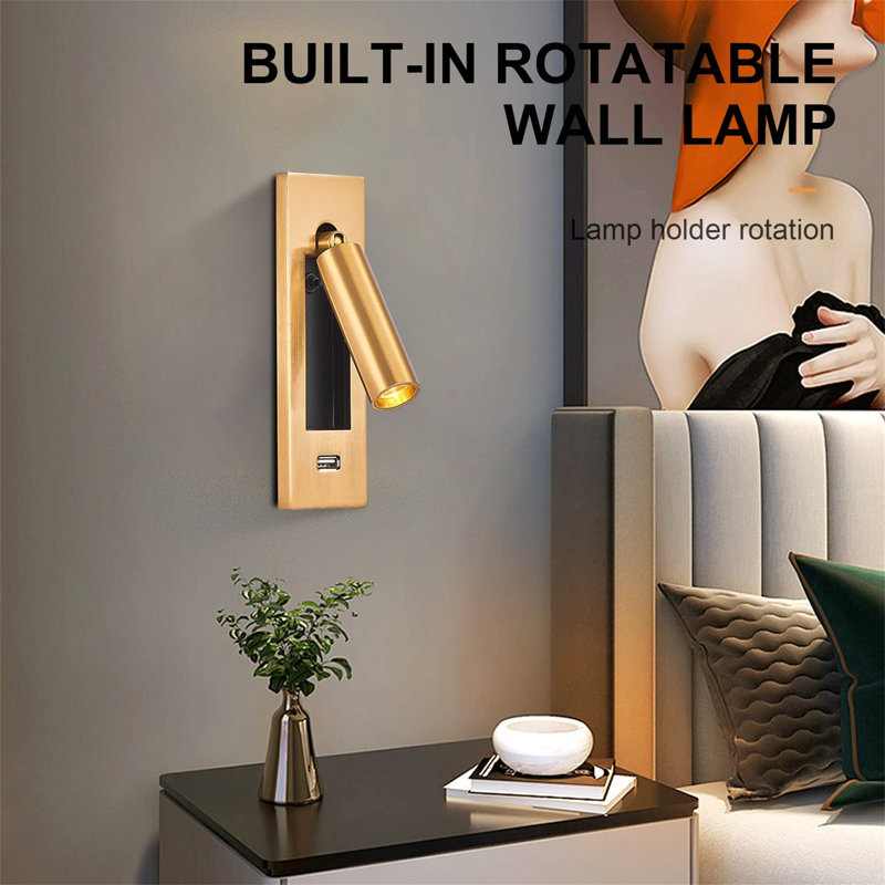 Mercer41 LED Wall Mounted Bedside Reading Light | Wayfair