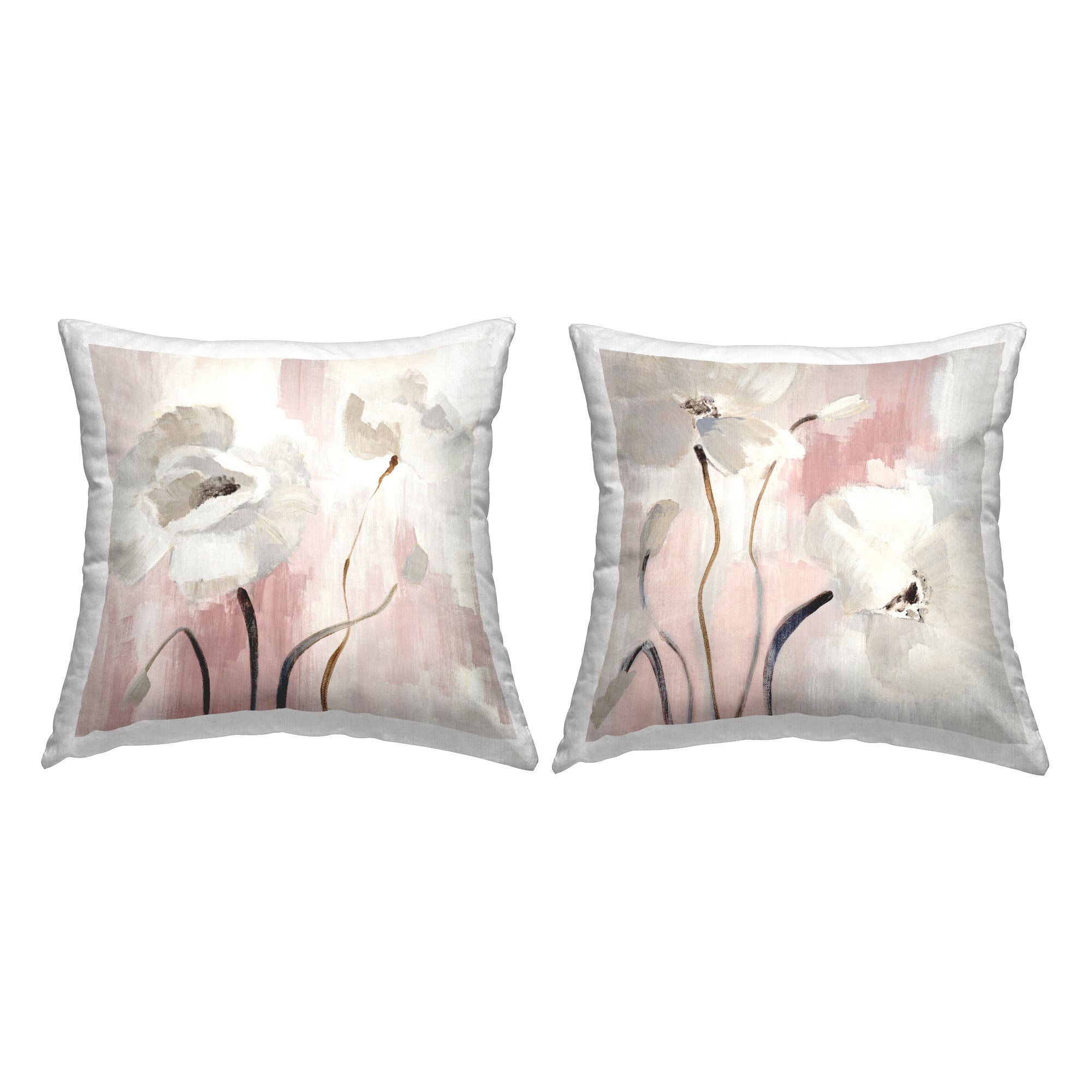 Stupell Industries Abstract Poppies Decorative Printed Throw Pillow ...