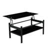 Ivy Bronx Lift Top Coffee Table In Black With Ample Storage For Living ...