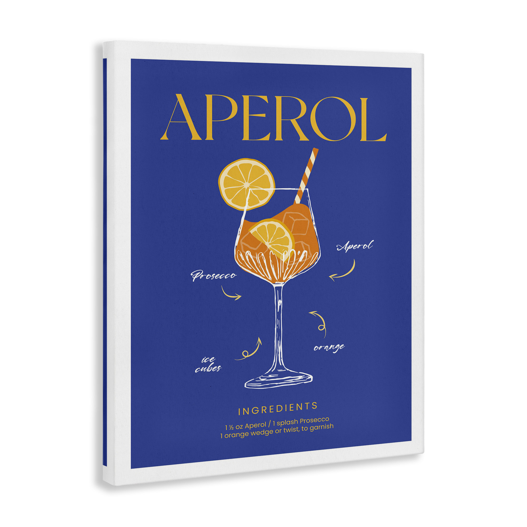 Lark Manor™ Aperol Cocktail Recipe Canvas Wall Art, design by Lettered ...
