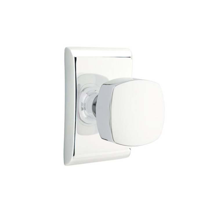 Emtek Privacy Knobset w/ Neos Rosette and Freestone Knob | Wayfair