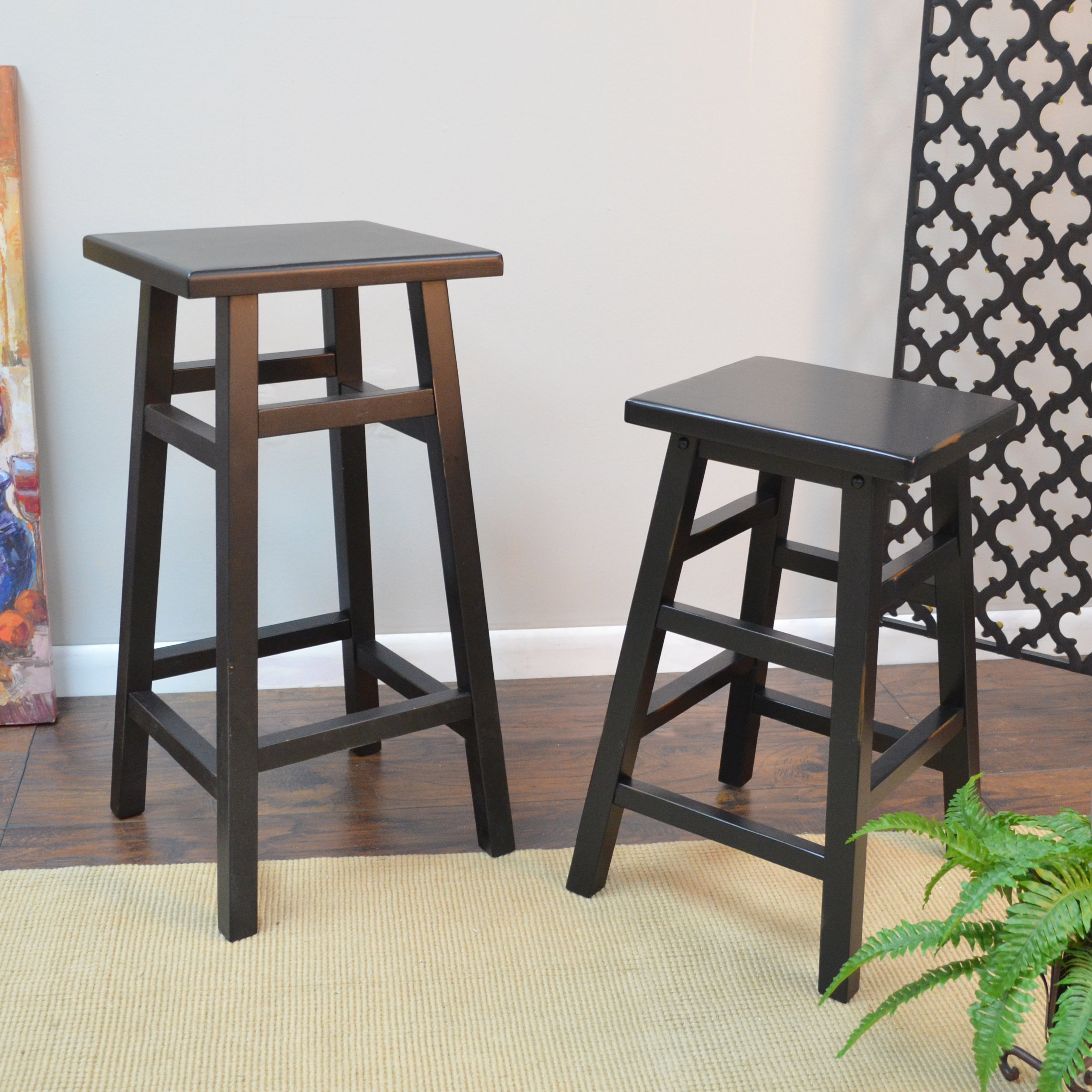 Carolina Cottage Logan 24" Counter Stool - Elegant Multi Step Hand ...