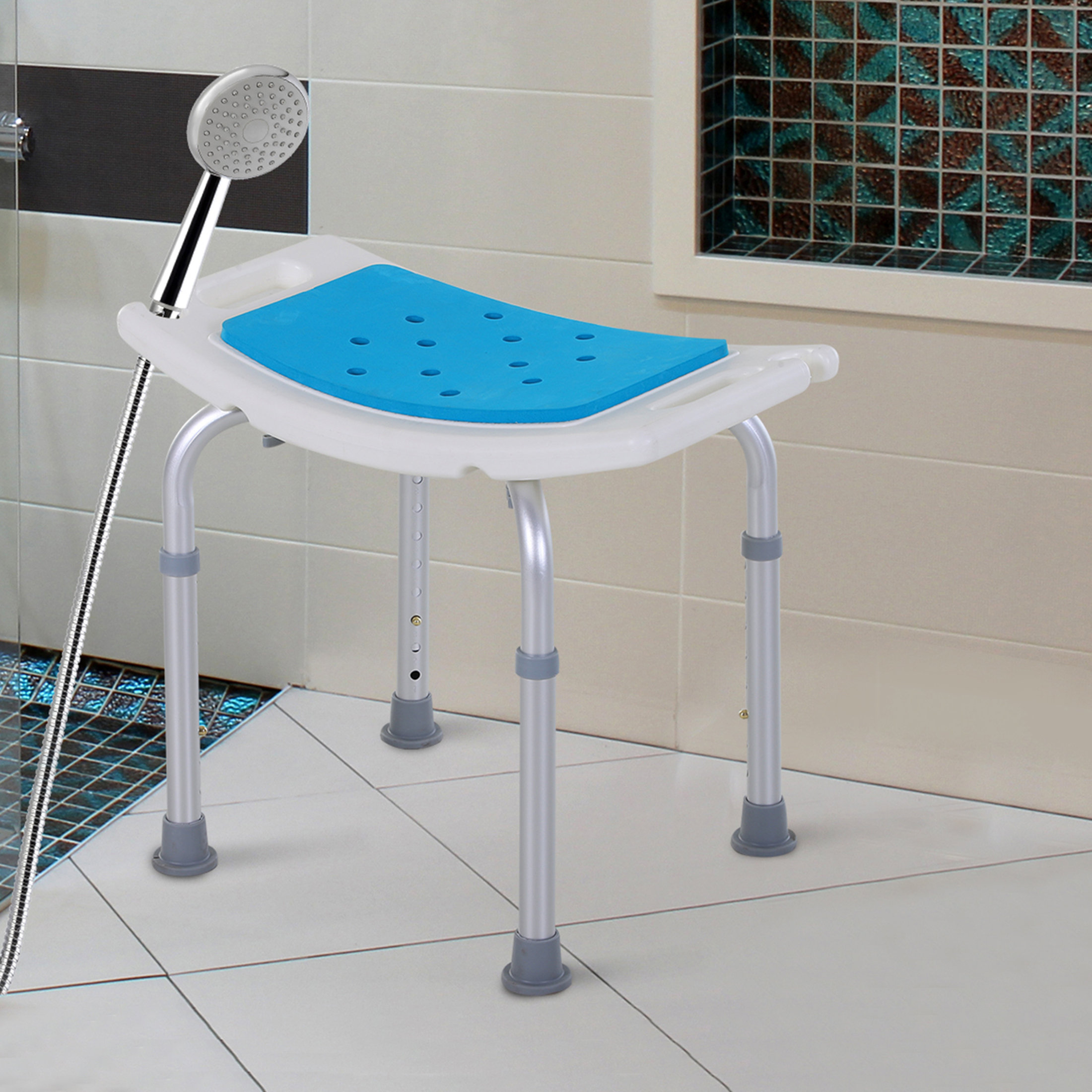 dingdangxiang 6-Level Height Adjustable Curved Bath Stool - Ideal Spa ...