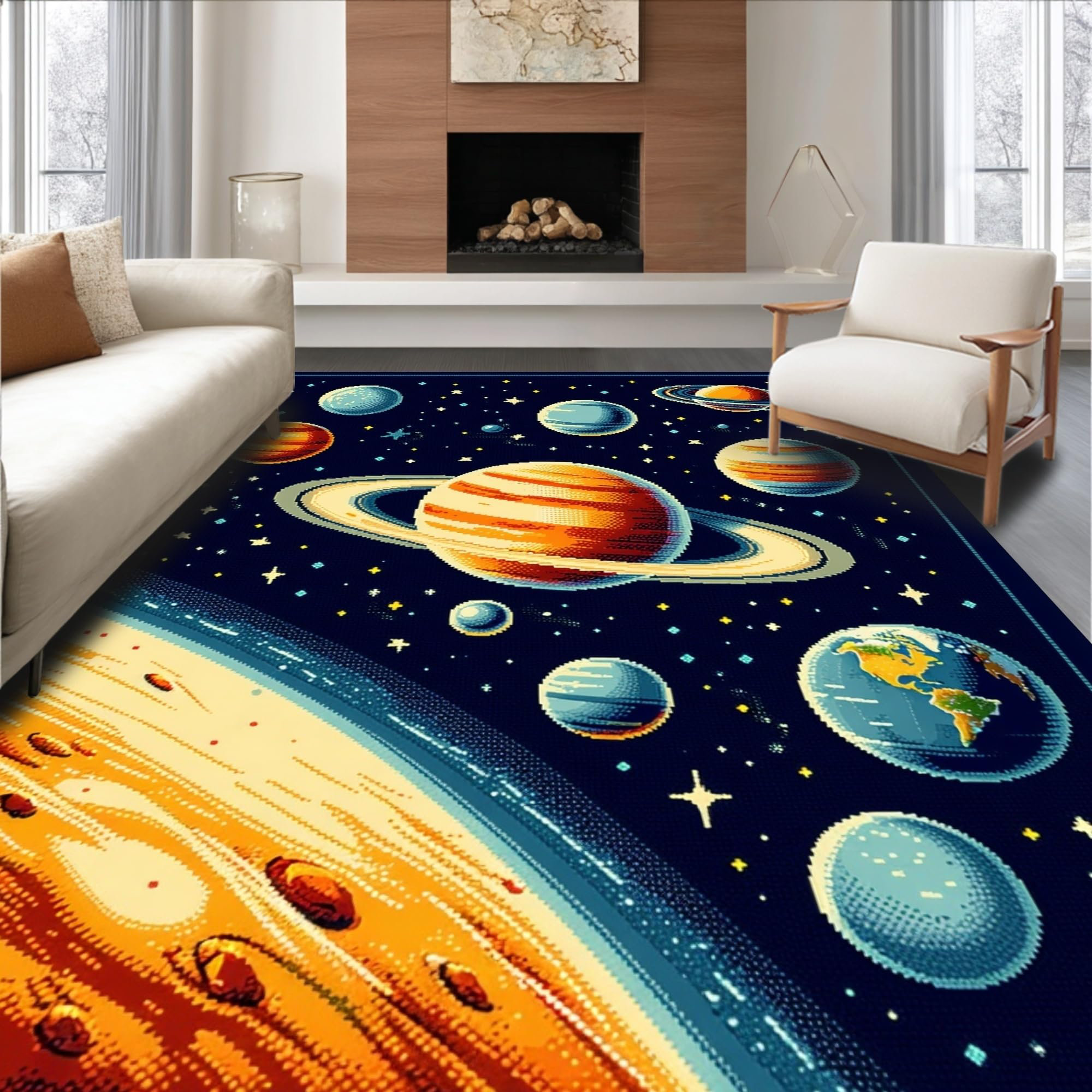 ODIKA Ultra Soft Area Rug, Non Slip, Stain Resistant, Washable Area ...