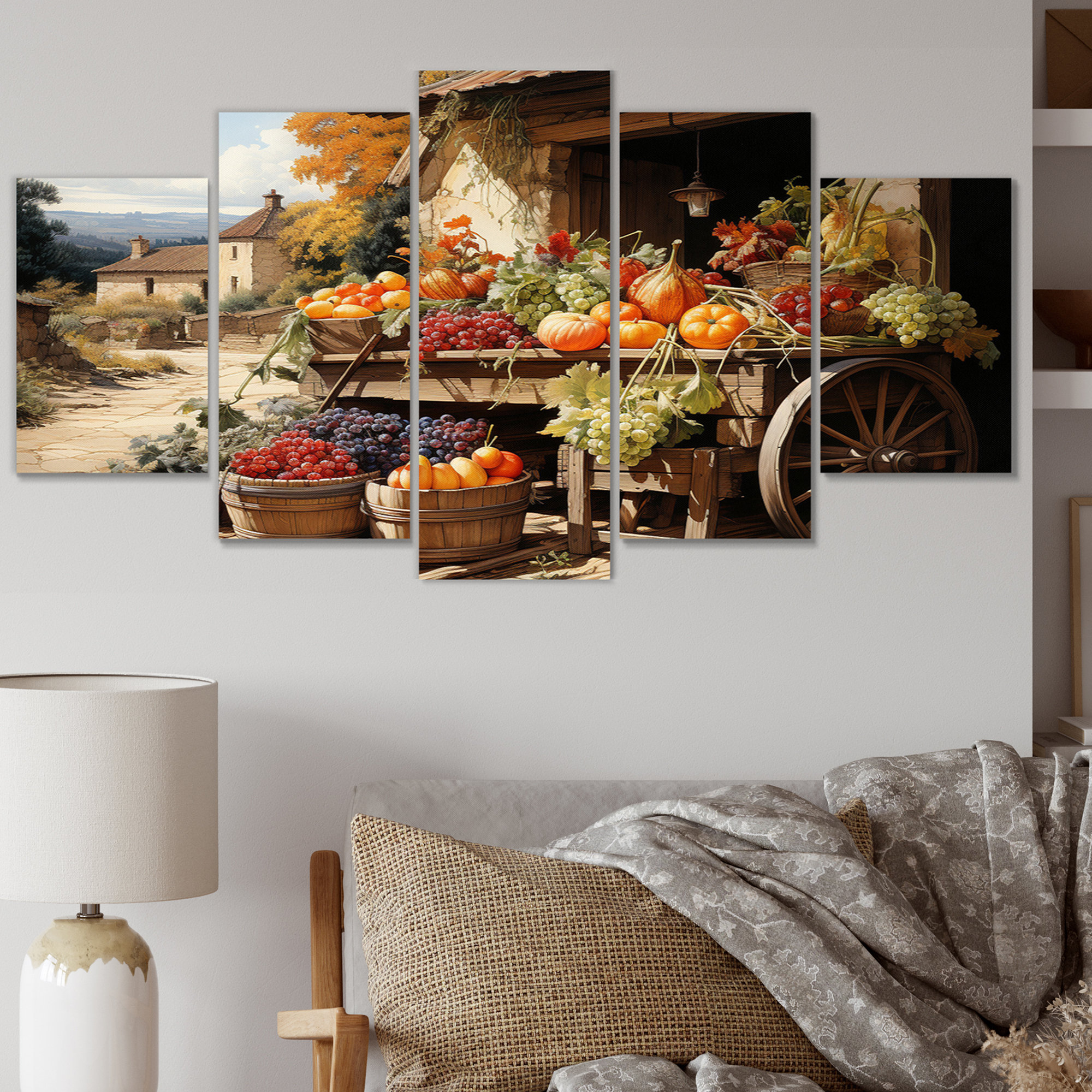 Design Art Countryside Crimson Vineyard I - Countryside Wall Decor - 5 ...
