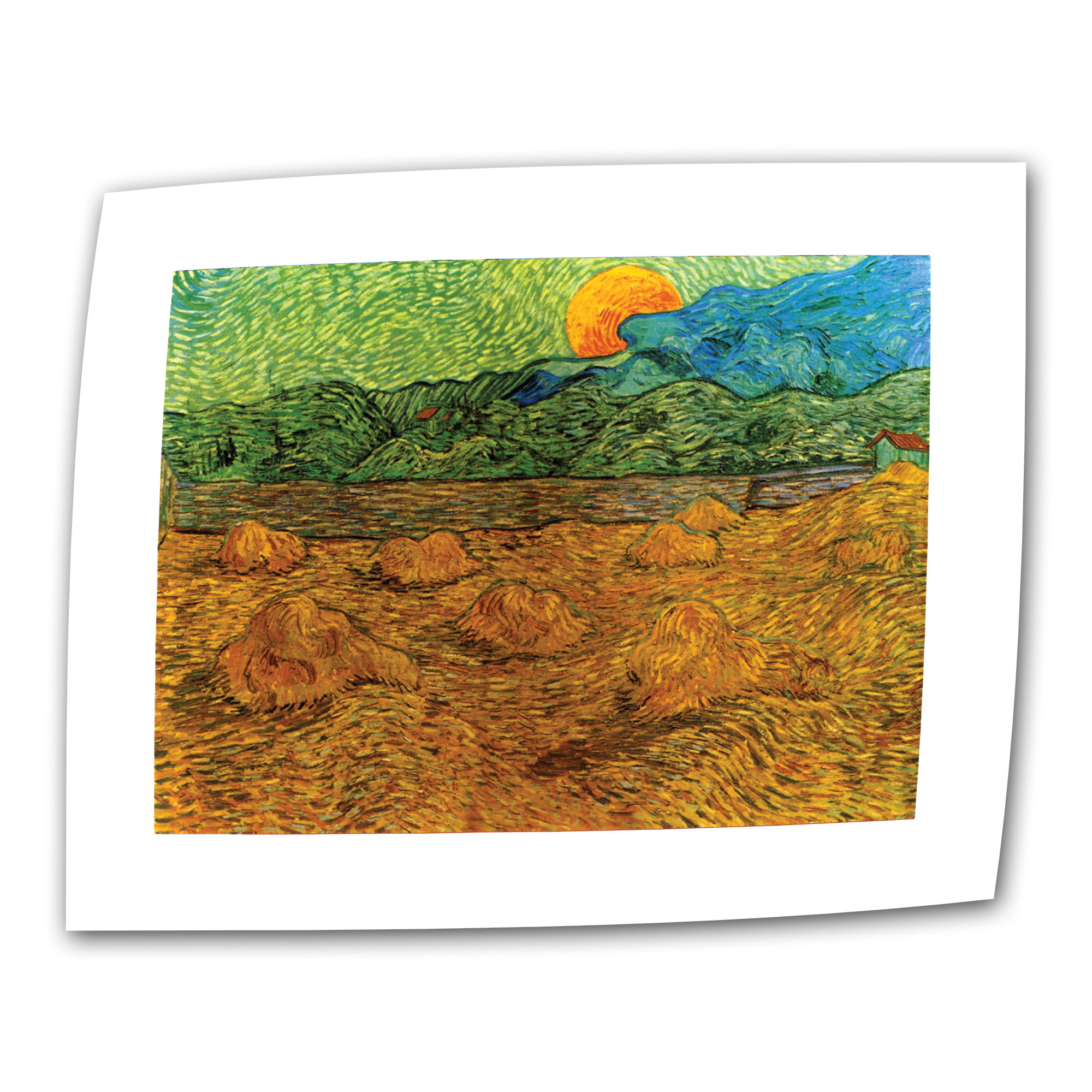 Vault W Artwork Evening Landscape With Rising Moon On Canvas by Vincent ...