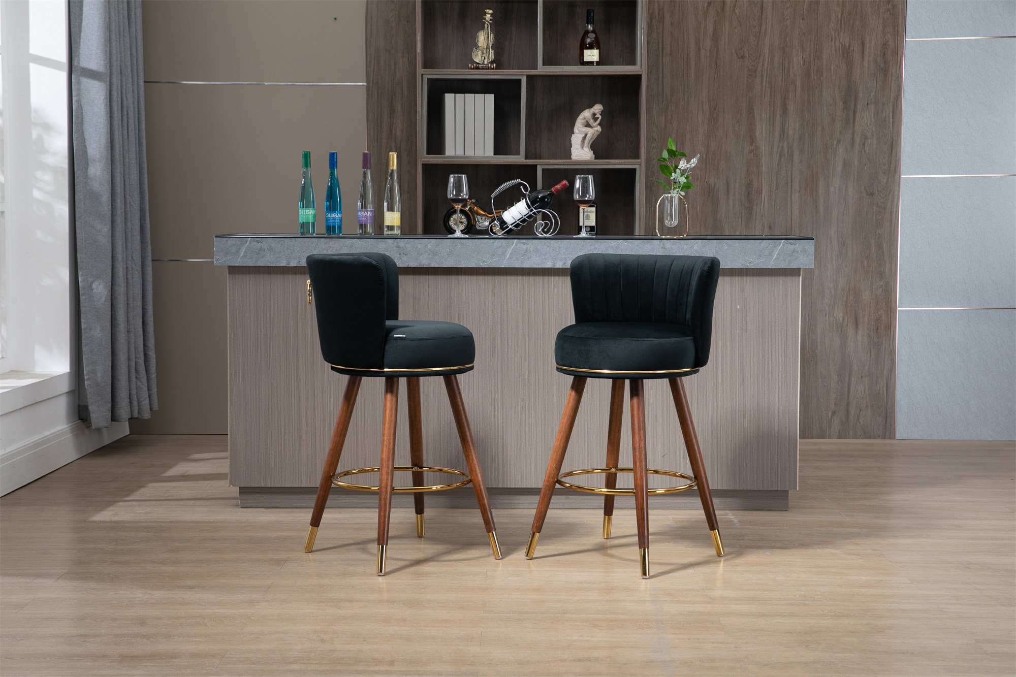 Corrigan Studio® COOLMORE Counter Height Bar Stools Set Of 2 For ...