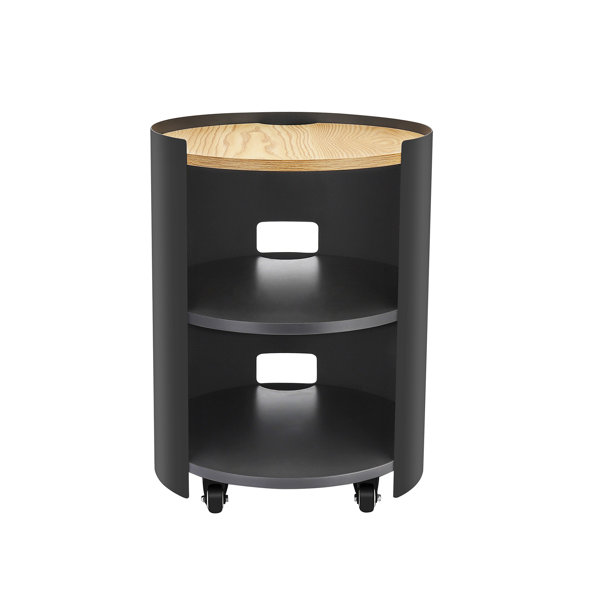 Latitude Run® Wheel End Table with Storage | Wayfair