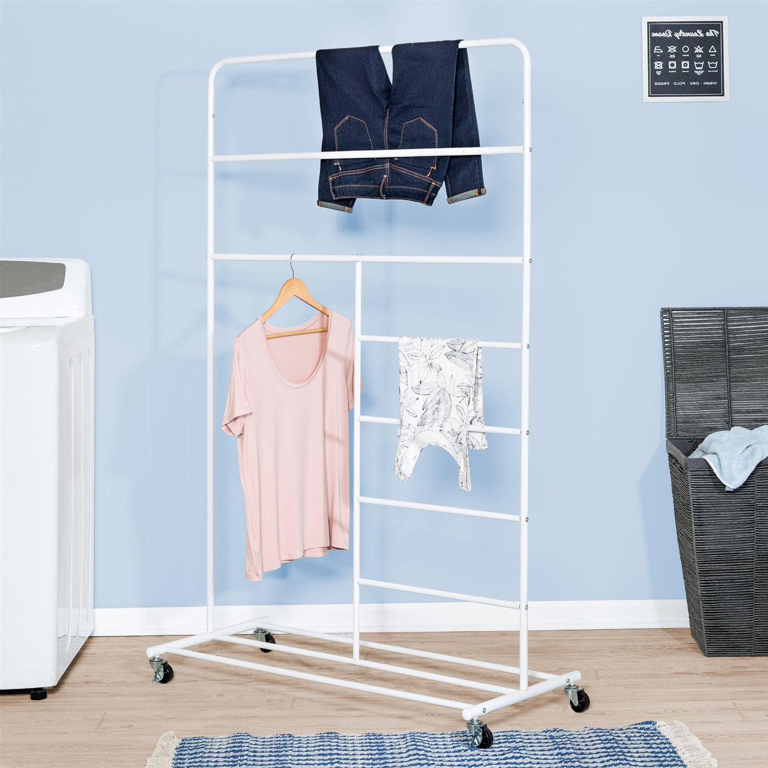 Rebrilliant Multi-Section Free-Standing Drying Rack & Reviews | Wayfair