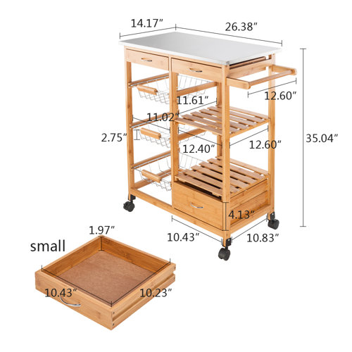 Bamboo Kitchen Islands & Carts You'll Love | Wayfair