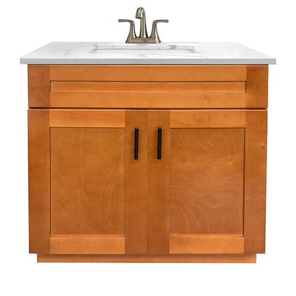 Vanity Atelier 30'' Single Bathroom Vanity Base Cabinet in Maple Shaker ...
