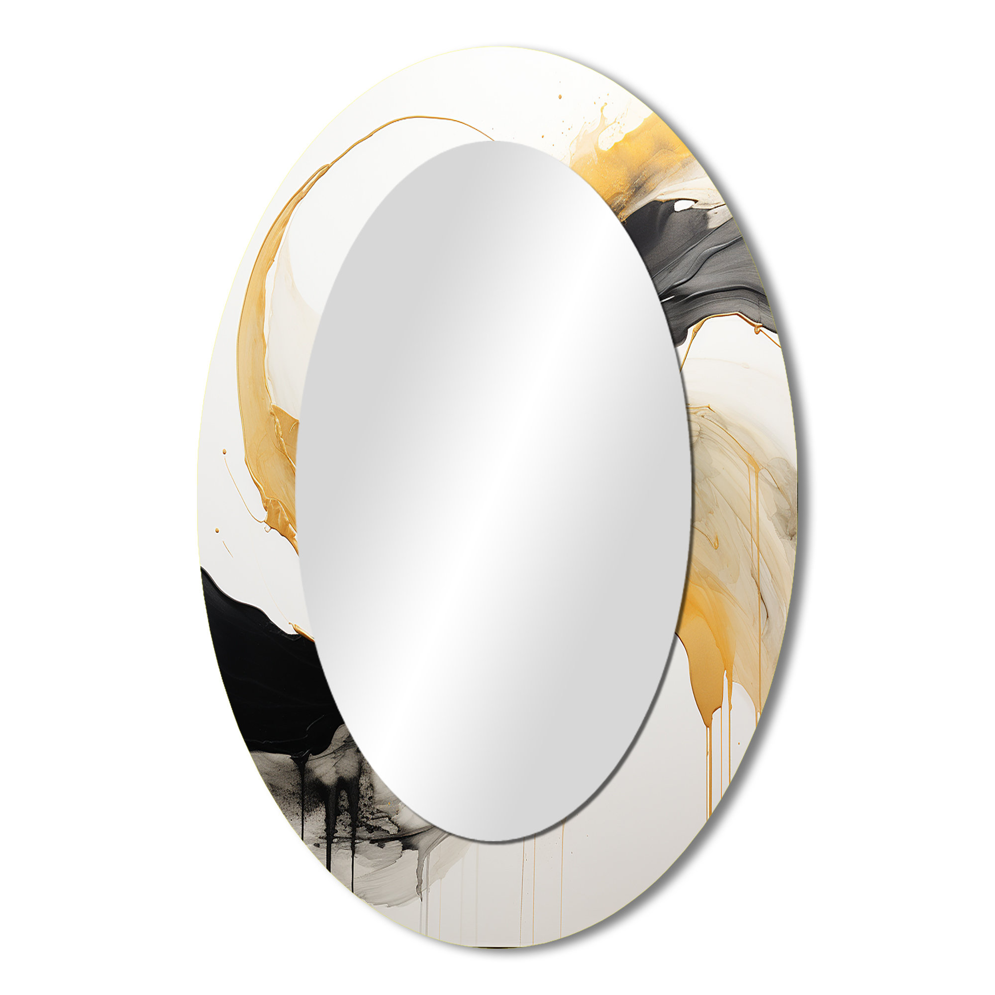 Latitude Run® Immersion Dance Watercolor In Gold And Yellow - Abstract ...