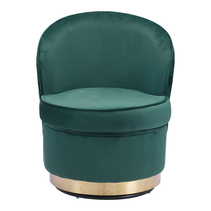 Mercer41 Zelda Velvet Barrel Chair & Reviews | Wayfair