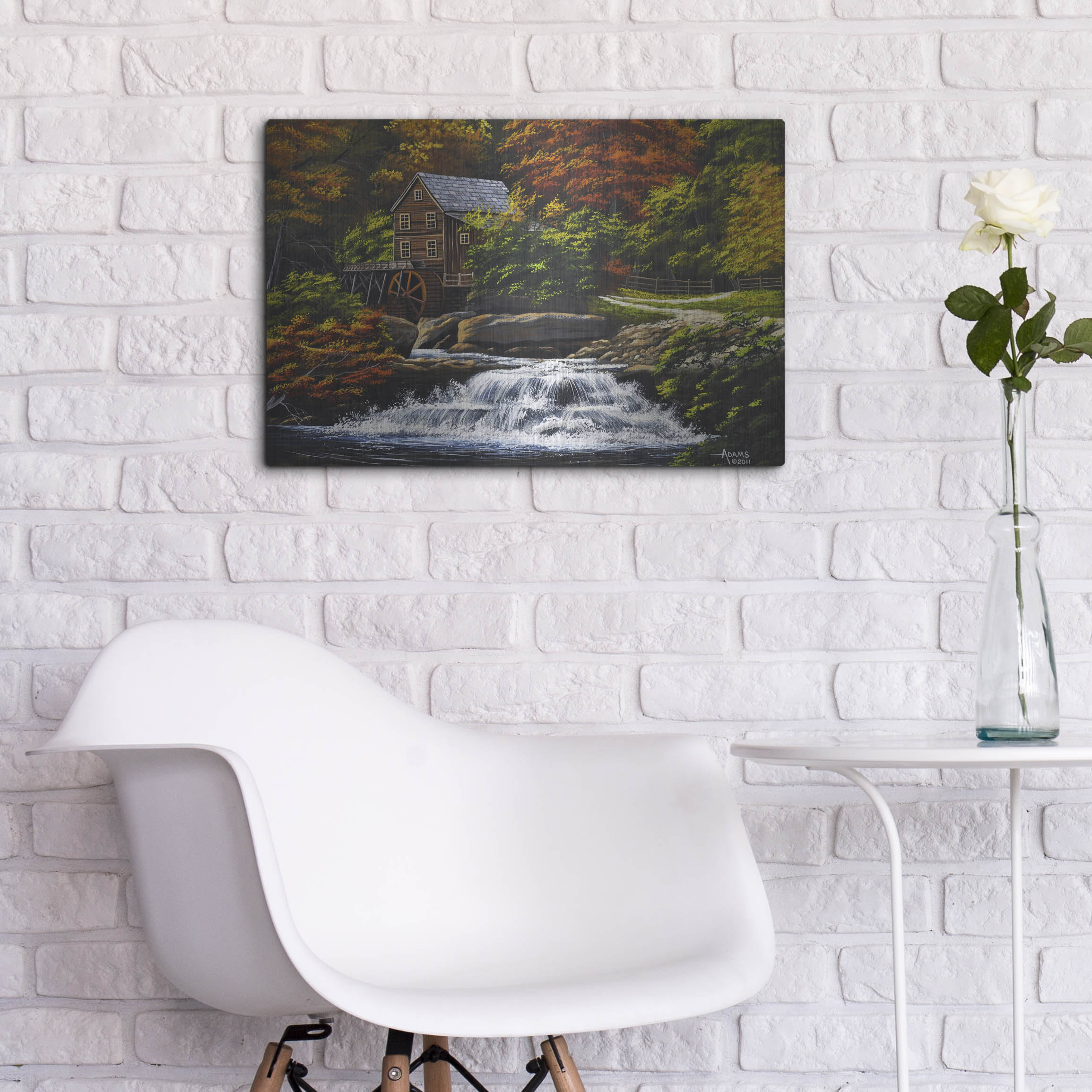 Millwood Pines 'Autumn Mill' by Gary Adams, Metal Wall Art, 24"x16 ...