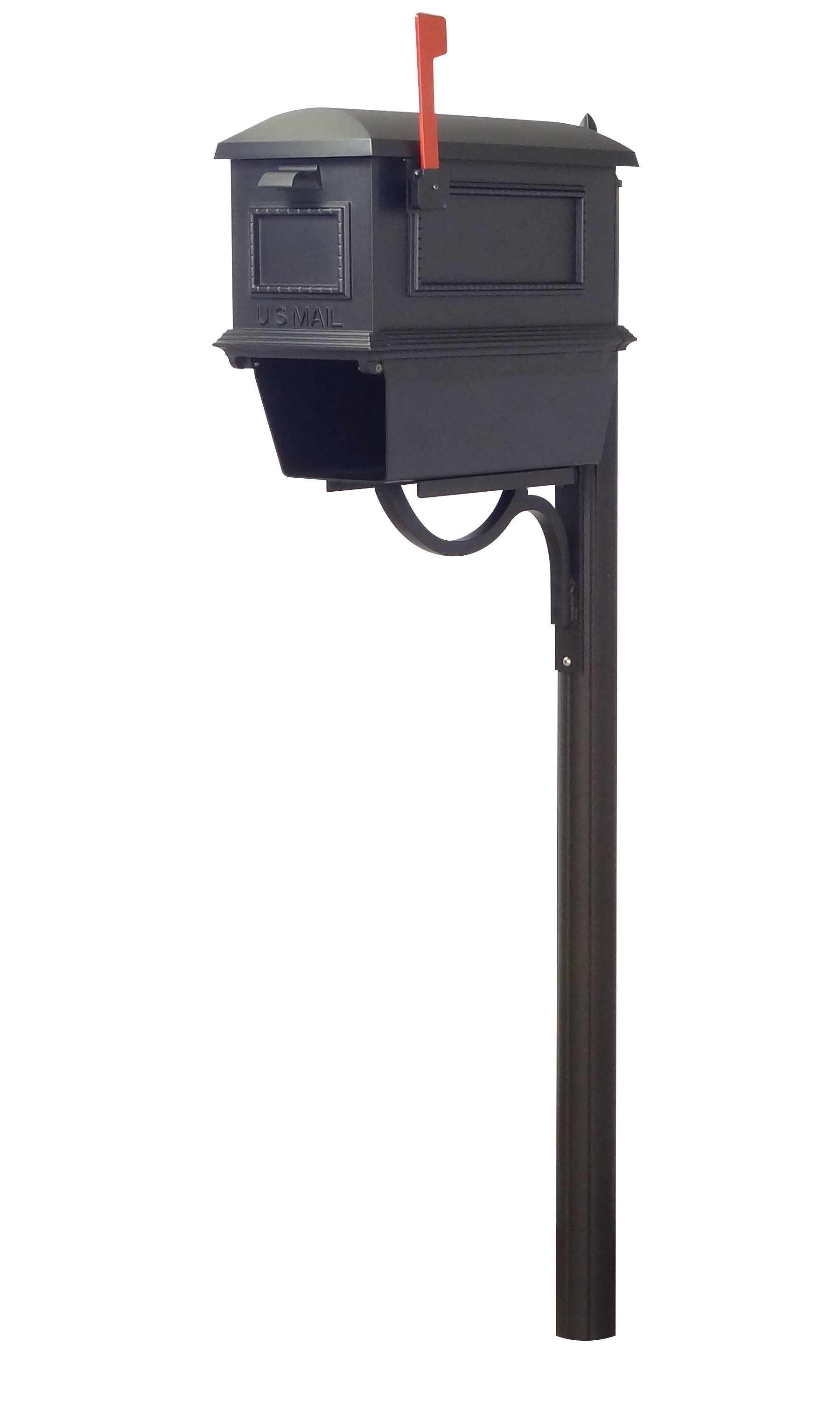 Special Lite Products Traditional Curbside Mailbox with Post Included ...