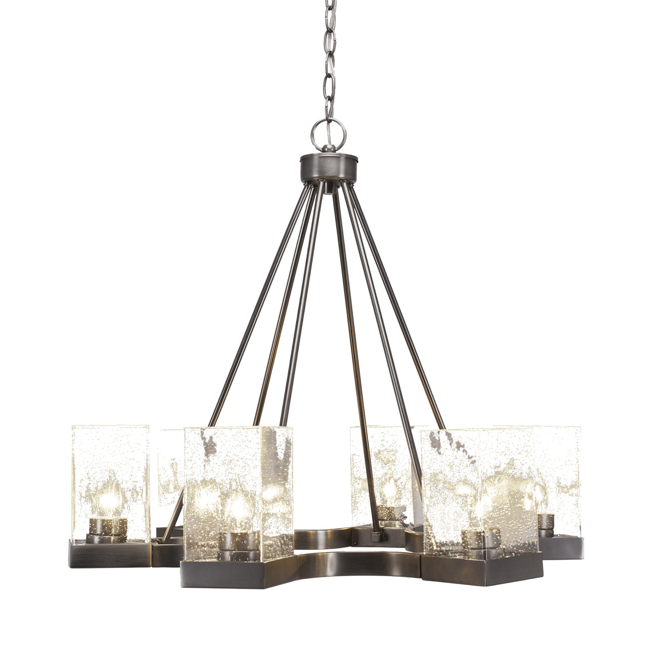 Ebern Designs Karson 6 Light Uplight Chandelier Shown In Graphite ...