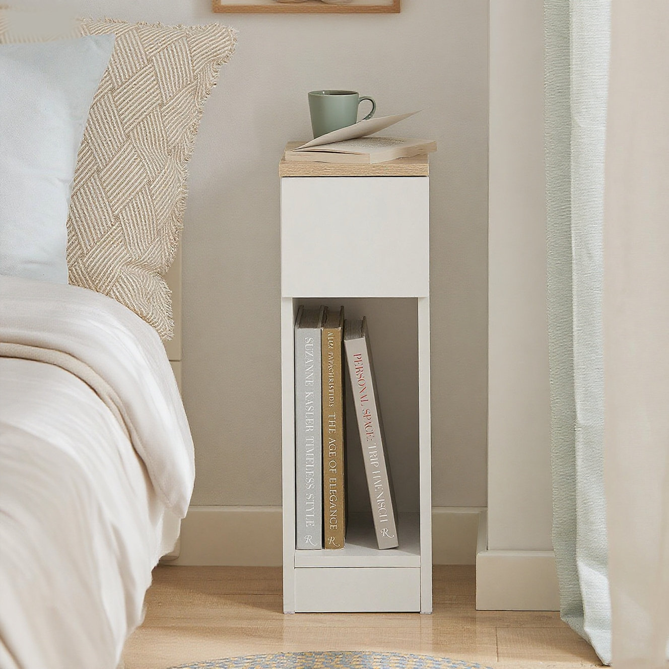 17 Stories Jayshaun 20cm 1 Drawer Bedside Table & Reviews | Wayfair.co.uk