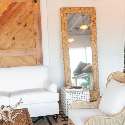 Joss & Main Porto Rectangle Seagrass Floor Mirror & Reviews | Wayfair