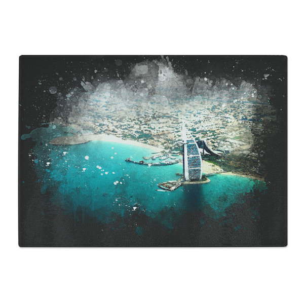East Urban Home Tempered Glass Burj Al Arab Hotel Dubai Skyline ...