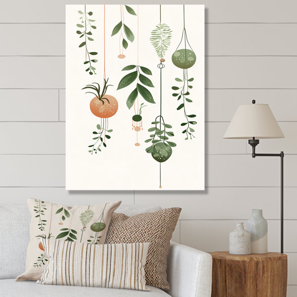 Winston Porter Botanical Bliss Joyful Hanging Boho Houseplants Framed ...
