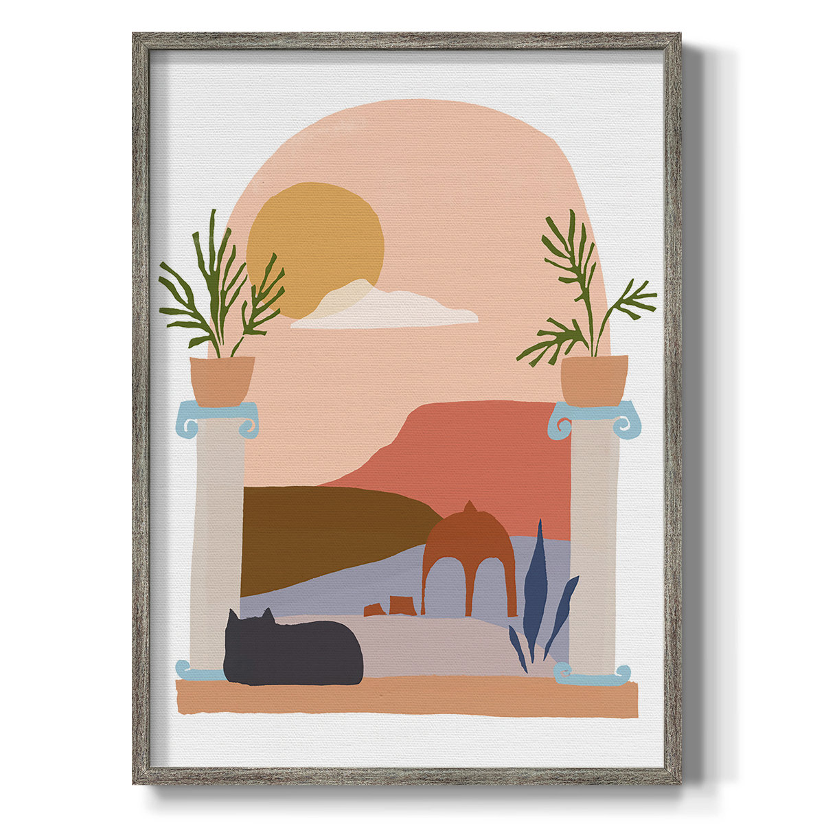 Wrought Studio™ Paper Scene IV Framed Print - Solid Wood | Wayfair
