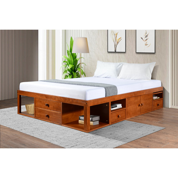 Loon Peak® Solid Wood Open-Frame Bed | Wayfair