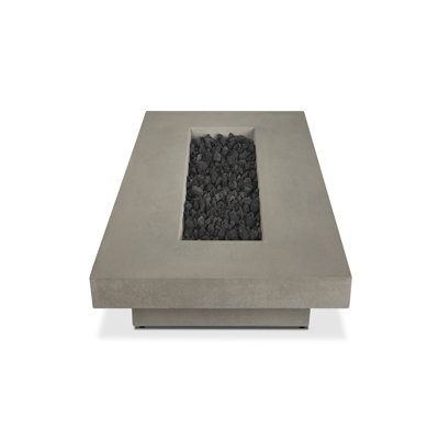 Greyleigh™ Geneva 72" Rectangle Concrete Propane Fire Pit Table by ...