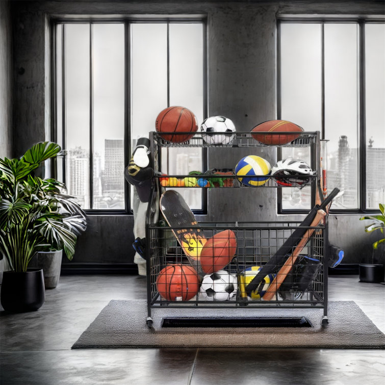 Rebrilliant Maxlynn Metal Freestanding Sports Rack | Wayfair