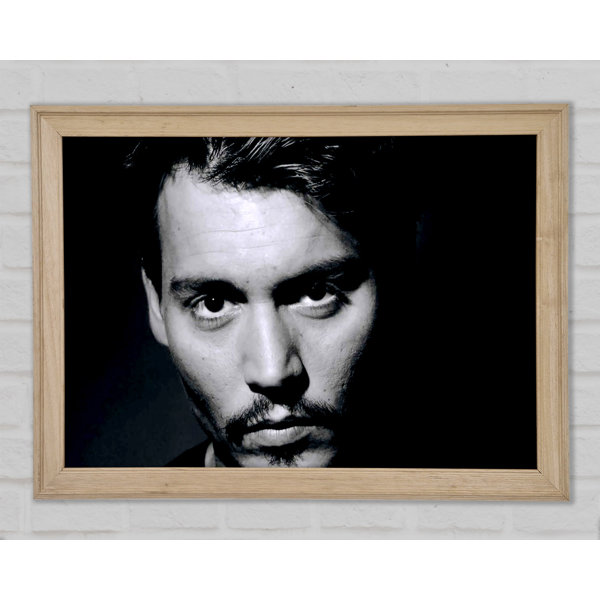 Ebern Designs Johnny Depp Face by Johnny - Single Picture Frame Print ...