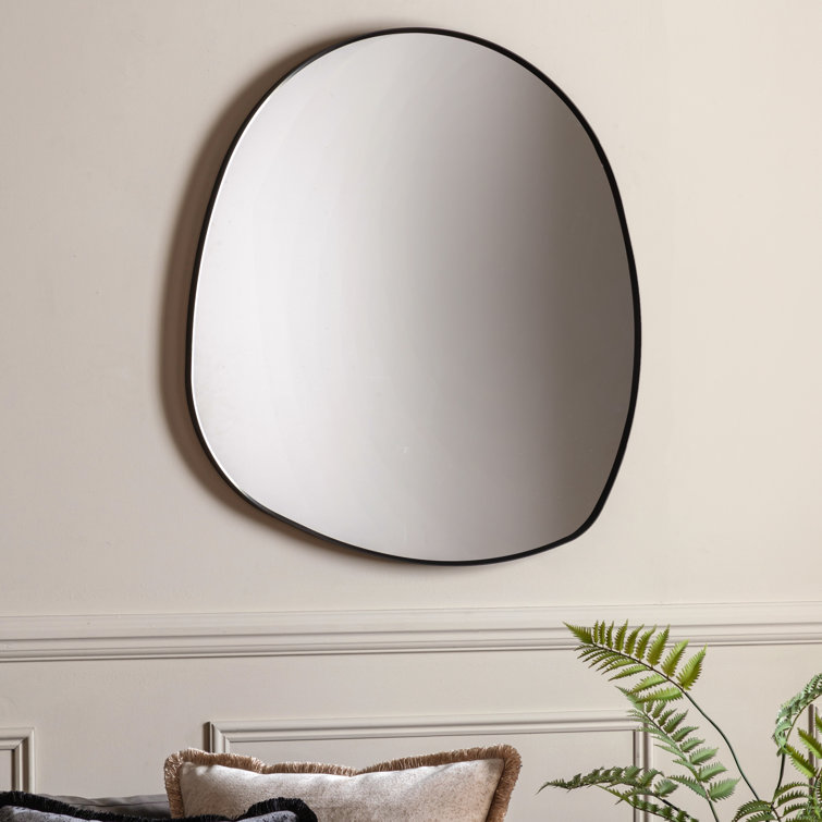 Metro Lane Danyela Metal Framed Pebble Mirror | Wayfair.co.uk