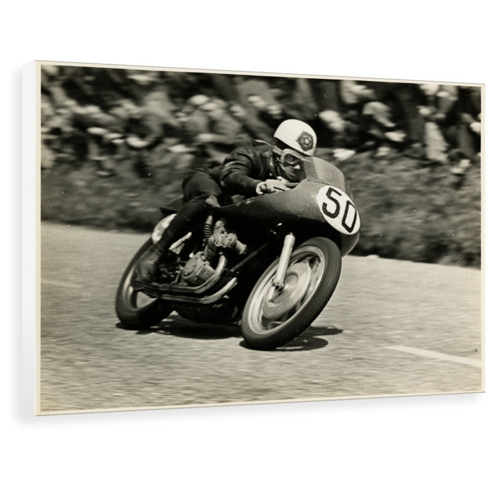George Oliver 'Geoff Duke, Aboard a 500cc Gilera, Number 50, 1955 TT ...