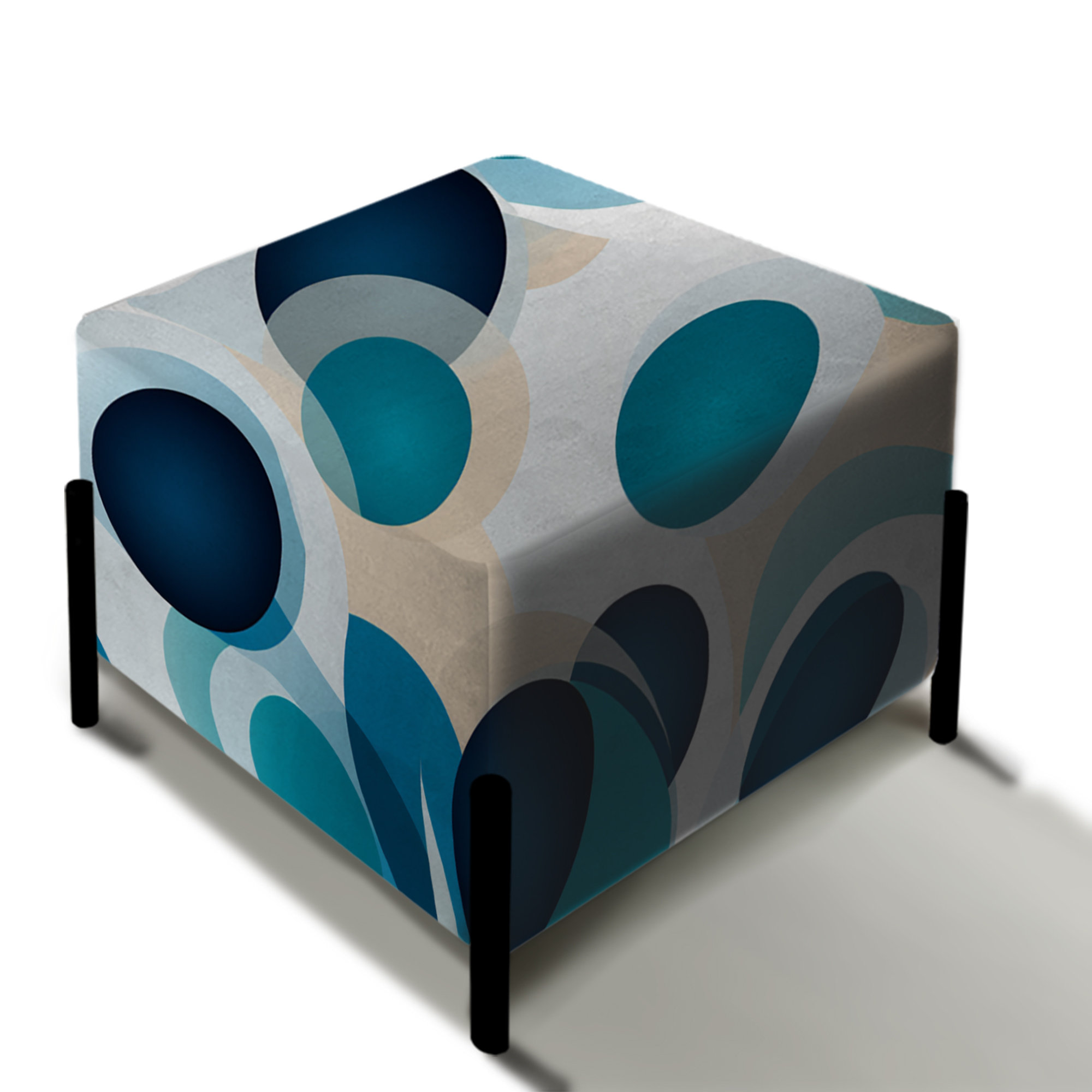 Design Art Minimalist Cobalt Blue Circles Geometry I - Geometric Square ...