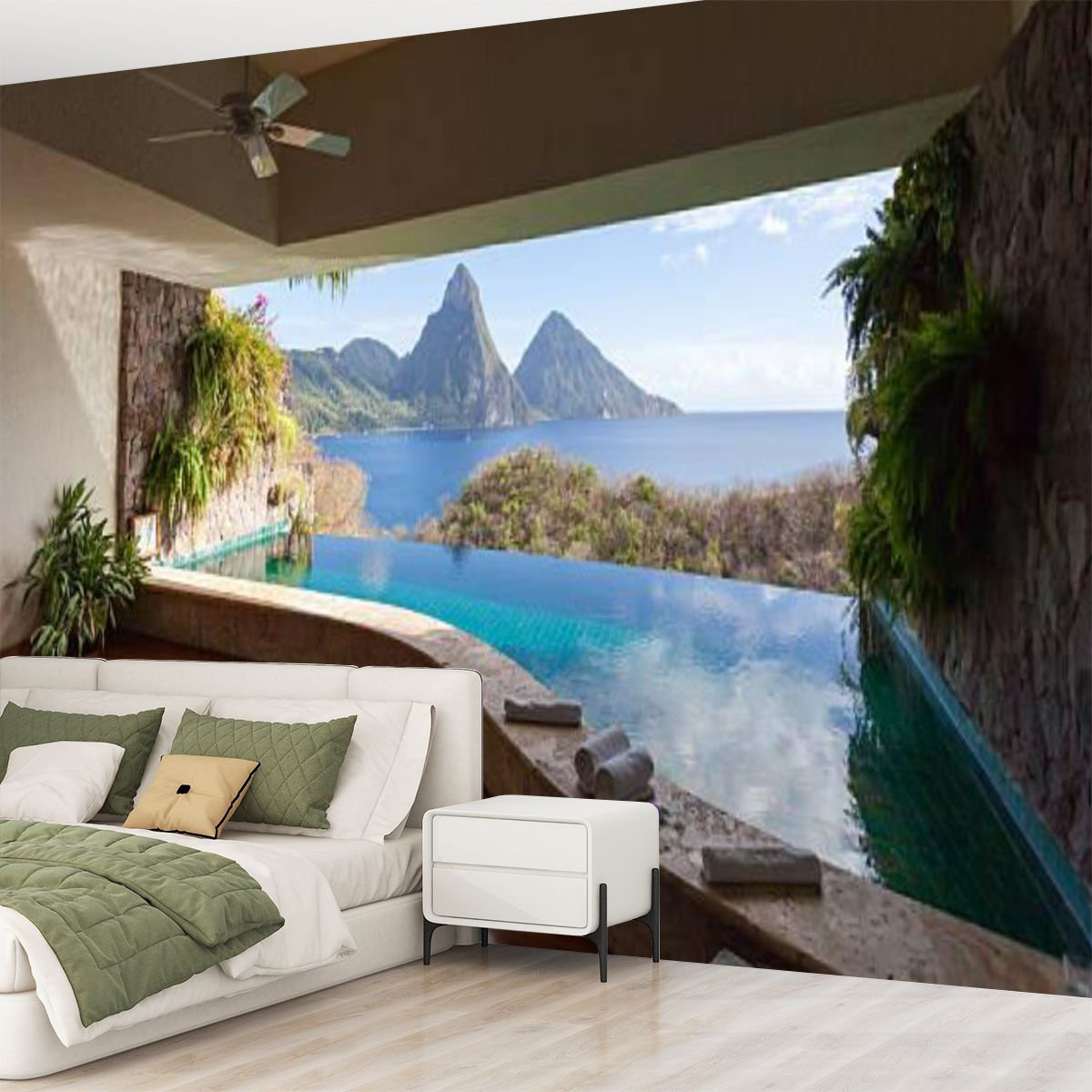 Beachcrest Home™ Peel and Stick Canvas Wallpaper Wall Mural View St ...