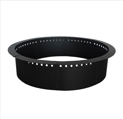 Arlmont & Co. Samiron 36" W X9" H Iron Outdoor Fire Ring, Wood Burning ...