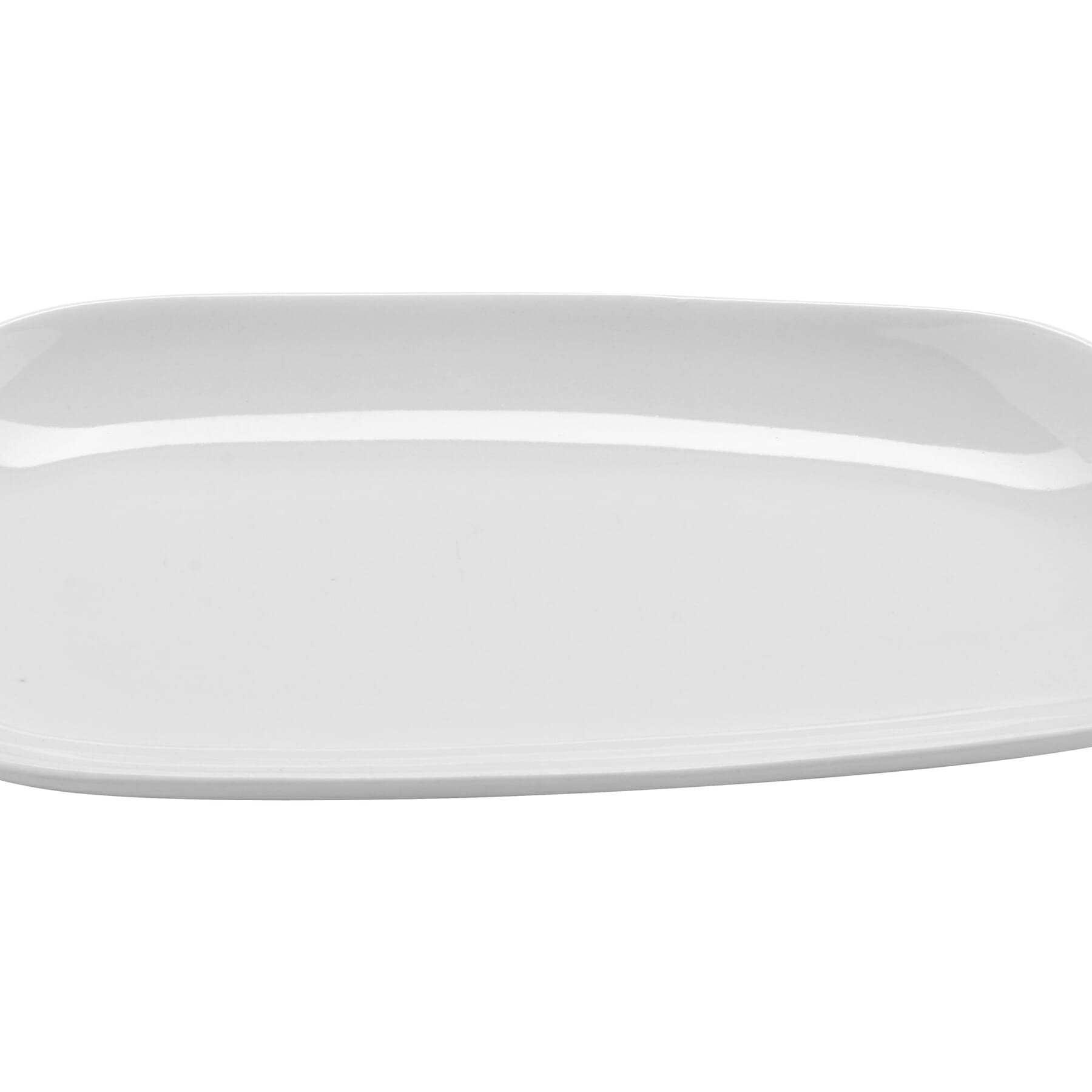 G.E.T. High-Strength Porcelain Asymmetric Appetizer Plate, 9.75", White ...