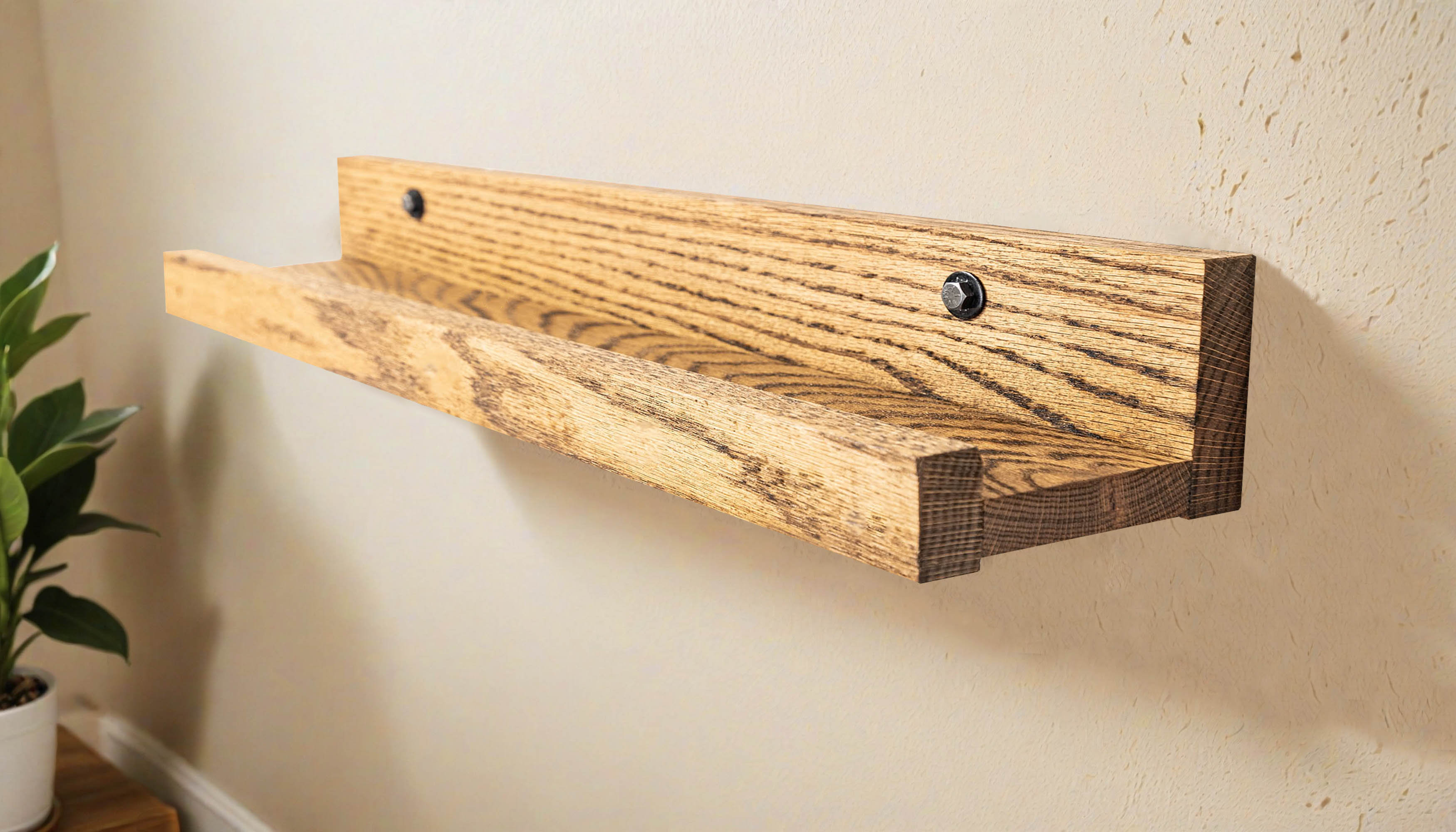 Latitude Run® Rayne Small Solid Oak 3 Piece Lipped Shelves | Wayfair