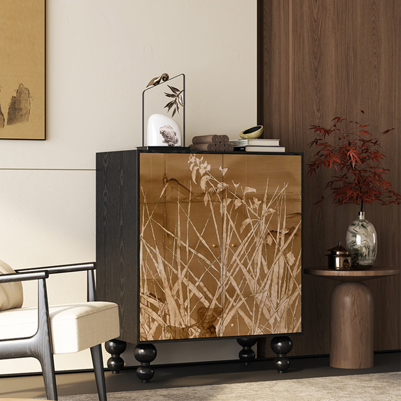 DICIXA Retro New Chinese Style Shoe Cabinet 17 Pair Shoe Storage ...