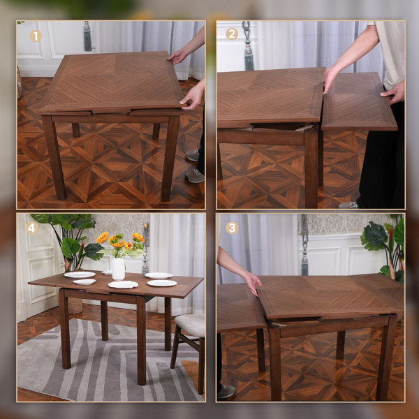Corrigan Studio® Extendable Dining Table, Space-Saving Design | Wayfair