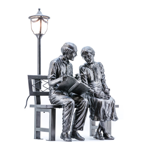 Hi-Line Gift Ltd. Decorative Garden Statue - Old Couple With Street ...