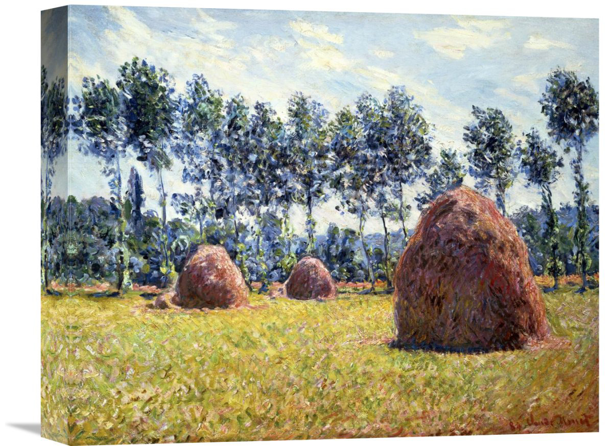 Vault W Artwork Haystacks at Giverny by Claude Monet - Print on Canvas ...