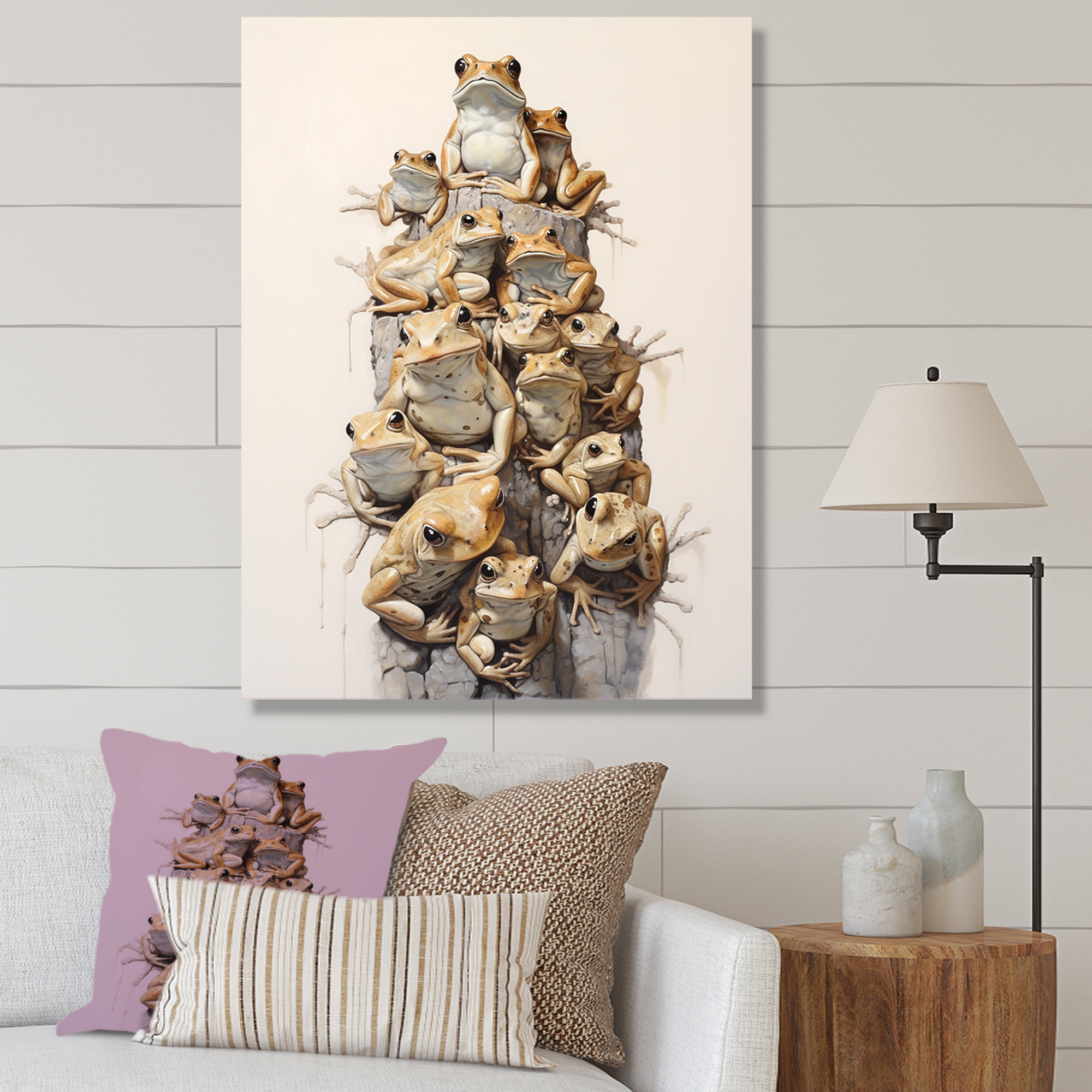 Winston Porter Minimalism Frog Pyramid II - Frogs & Toads Wall Art ...