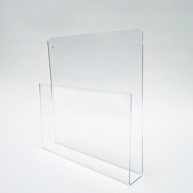 FixtureDisplays Ensemble de 2 porte-documents muraux en acrylique ...