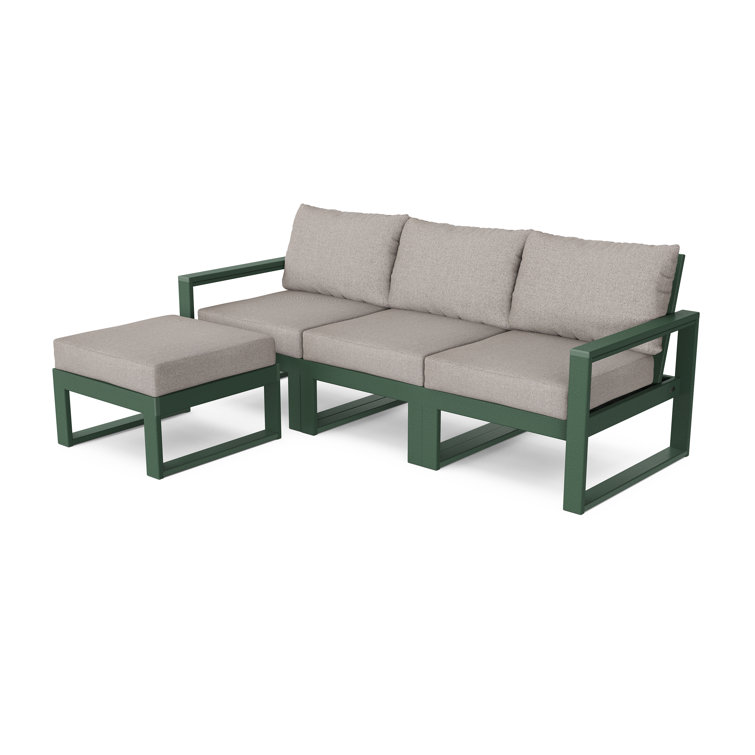 POLYWOOD EDGE Modular Deep Seating Set with Ottoman & Reviews | AllModern