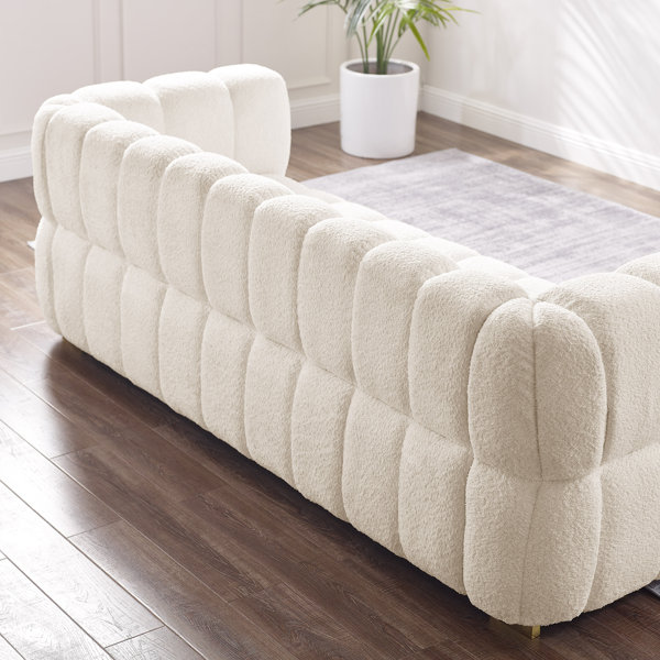 Mercer41 Marceil Elegant Waffle Shape Sofa, Modern Comfortable Couch ...