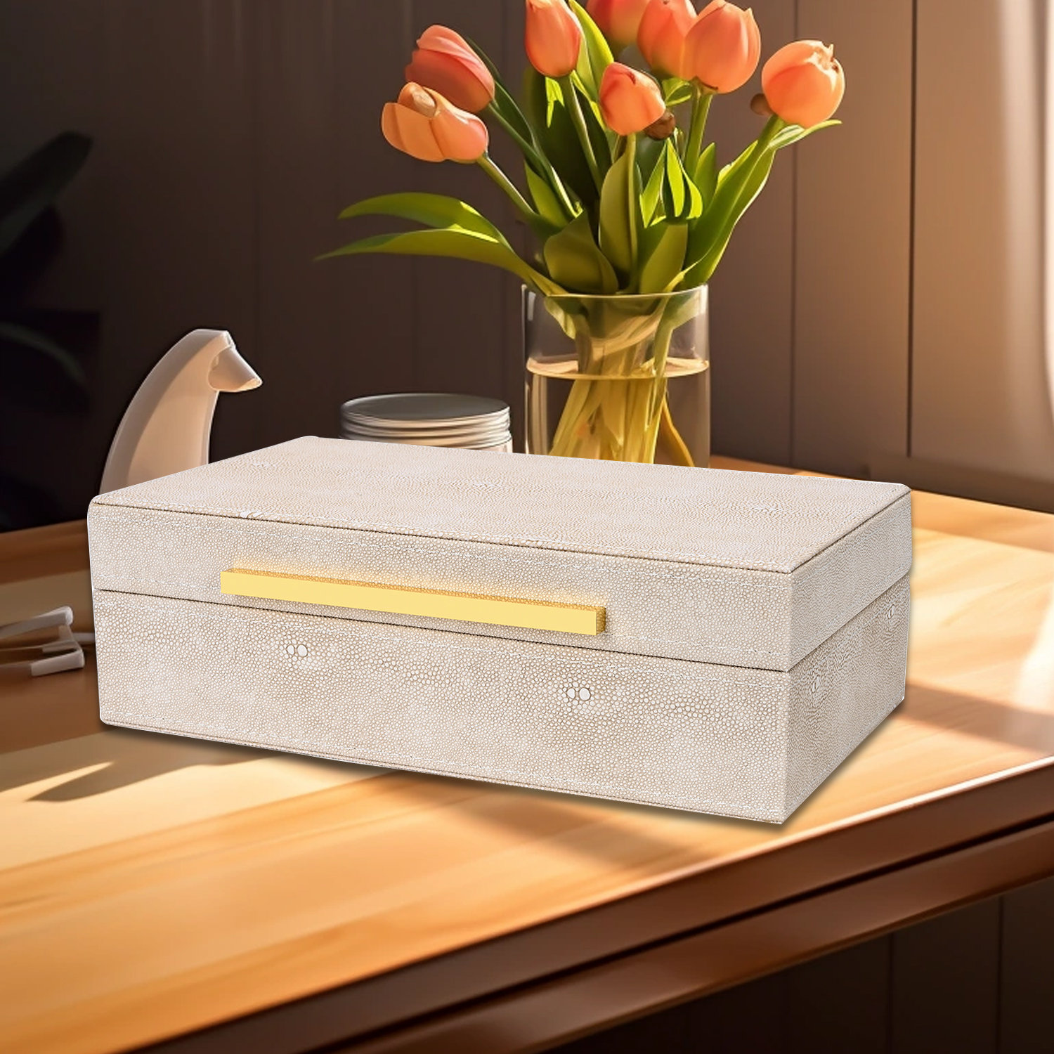 Mercer41 Yvana Handmade Faux Leather Decorative Box | Wayfair