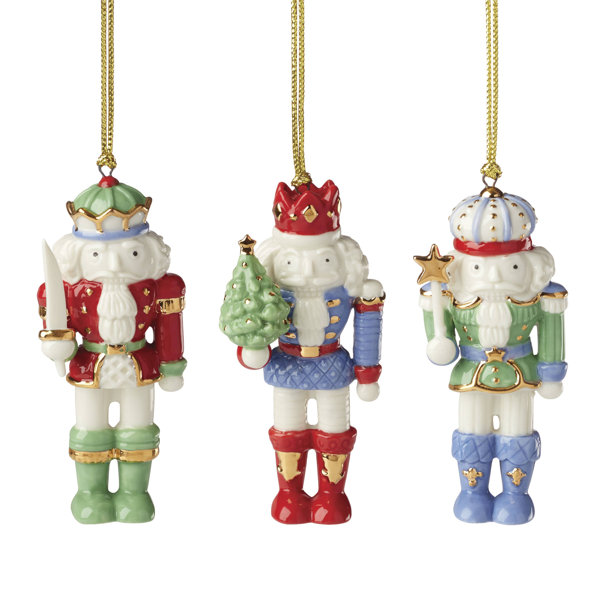 Lenox Nutcracker 3-Piece Ornament Set | Wayfair